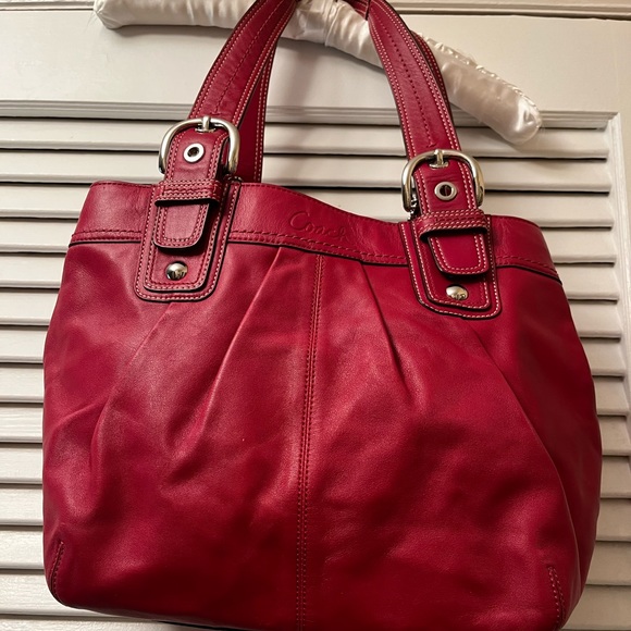 Coach | Bags | Coach Red Tote Shoulder Bag | Poshmark